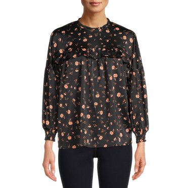 Free Assembly Women's Button-Front Shirt - Walmart.com