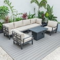 HomeStock Eclectic Elegance 7-Piece Aluminum Patio Conversation Set ...