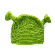 Shrek Costume Beanie Green Ogre Character Face Cuff Knit Beanie Hat w ...