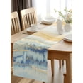 Burlap Table Runner 36 Inches Long, Modern Fluid Art Marble Texture Non ...