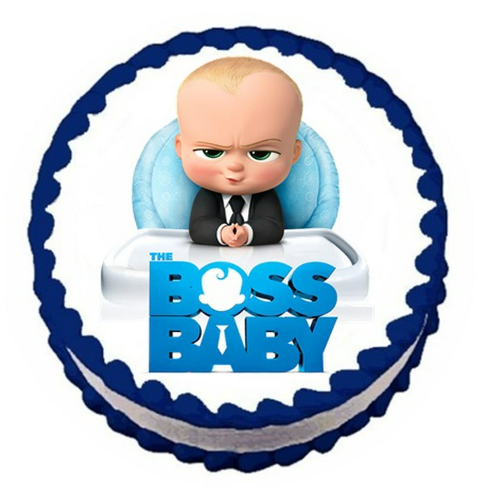 Boss Baby 8" Round Edible Cake Topper - Walmart.com - Walmart.com