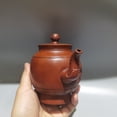 Chinese Clay Pot Purple Teaware White Tea Relief Carved Sculpted ...