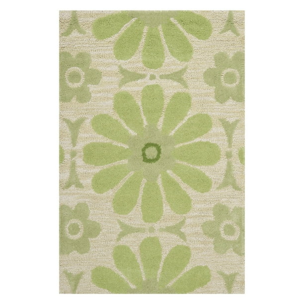 SAFAVIEH Kids Flowers Floral Area Rug, Beige/Green, 8' x 10' - Walmart.com