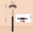 2026 New Arrival Wooden Handle Fan Makeup Brush, Synthetic Bristles ...