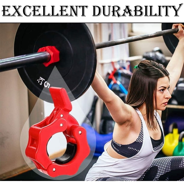 Pieces Dumbbell Clamps Clips 25mm Spring Clamps for Weights Dumbbells ...