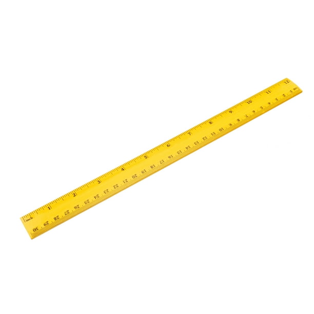 Wood Ruler 30cm 12 Inch 2 Scale Office Rulers Wooden Measuring Ruler ...