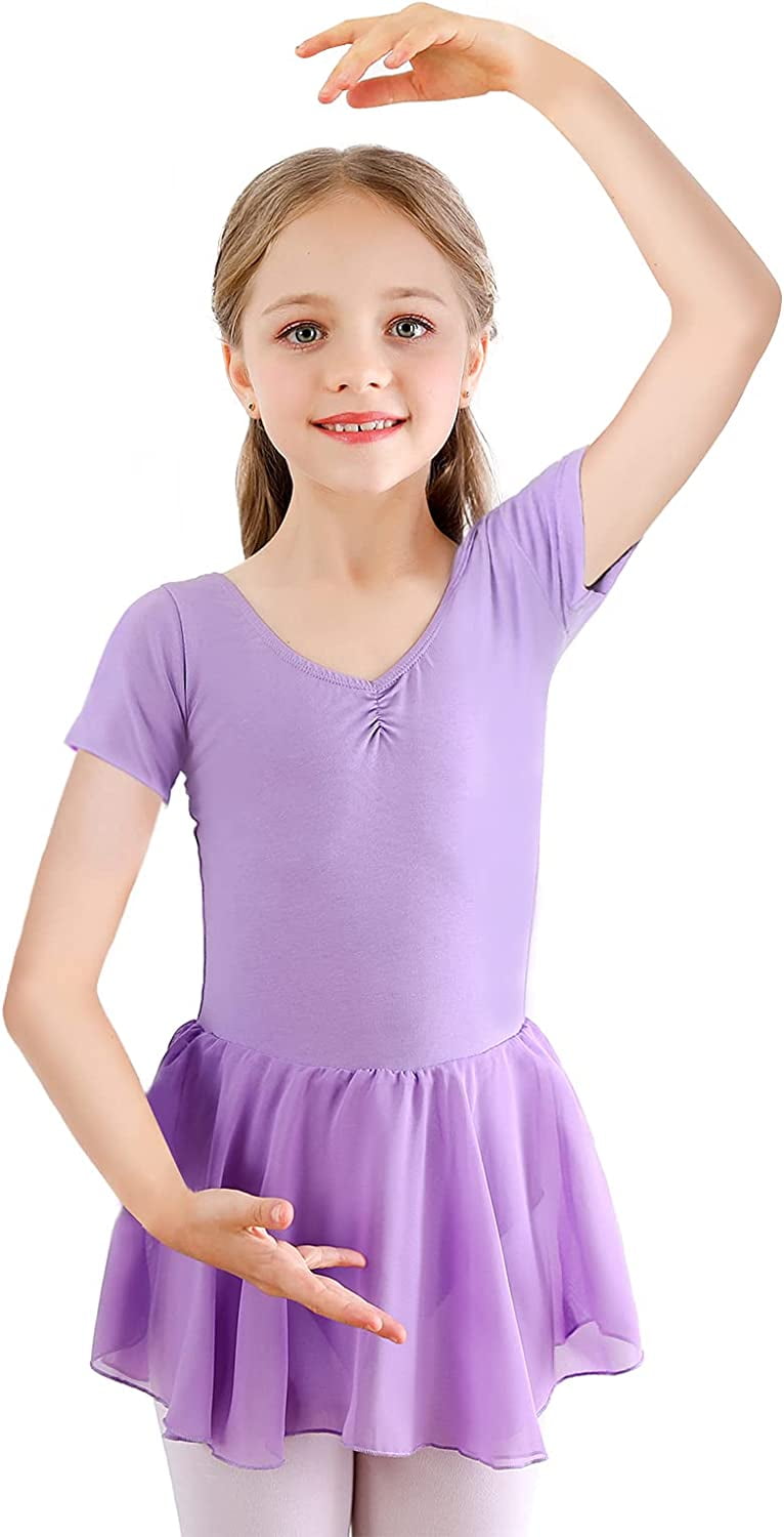HANRU Girls Ballet Dance Dress Ballet Outfit Leotard with Skirt for ...