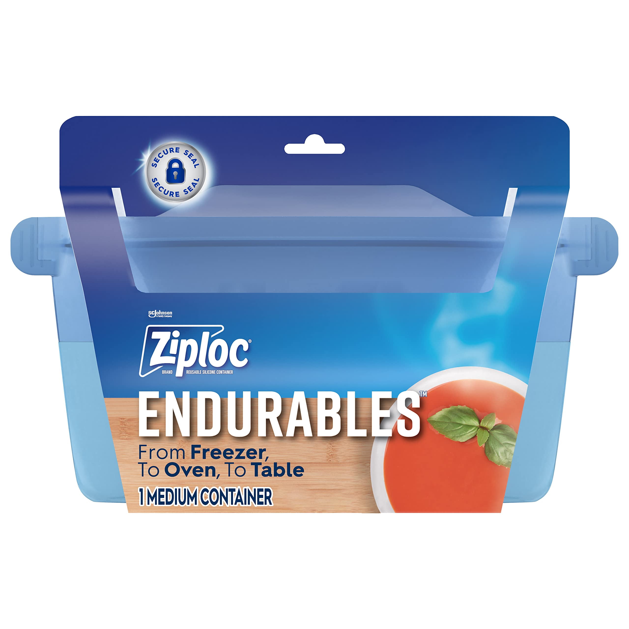 Ziploc Endurables Silicone Food Storage Meal Prep Containers, Microwave ...