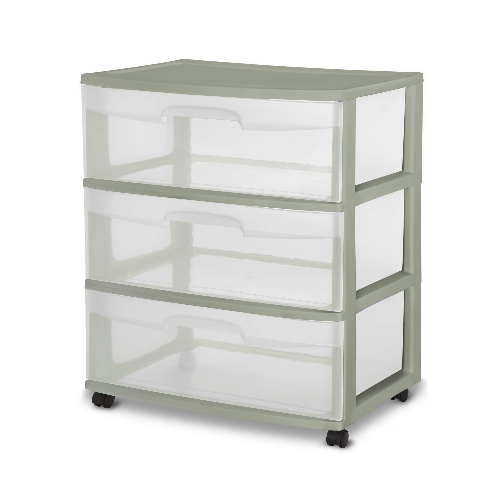 Click here for Sterilite Wide 3 Drawer Cart - Green 15 1/4 X 21 7... prices