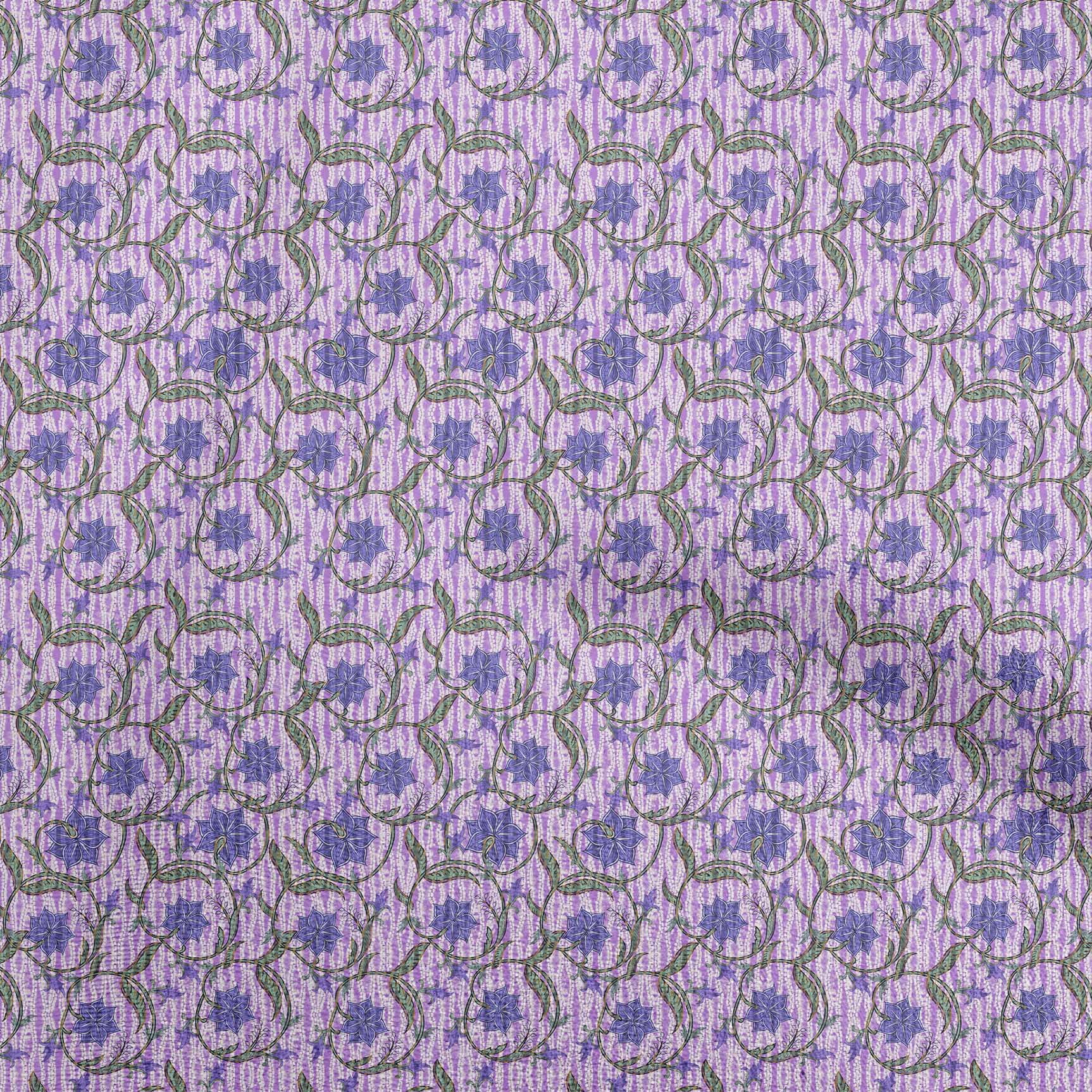 oneOone Cotton Silk Violet Fabric Batik Diy Clothing Quilting Fabric ...