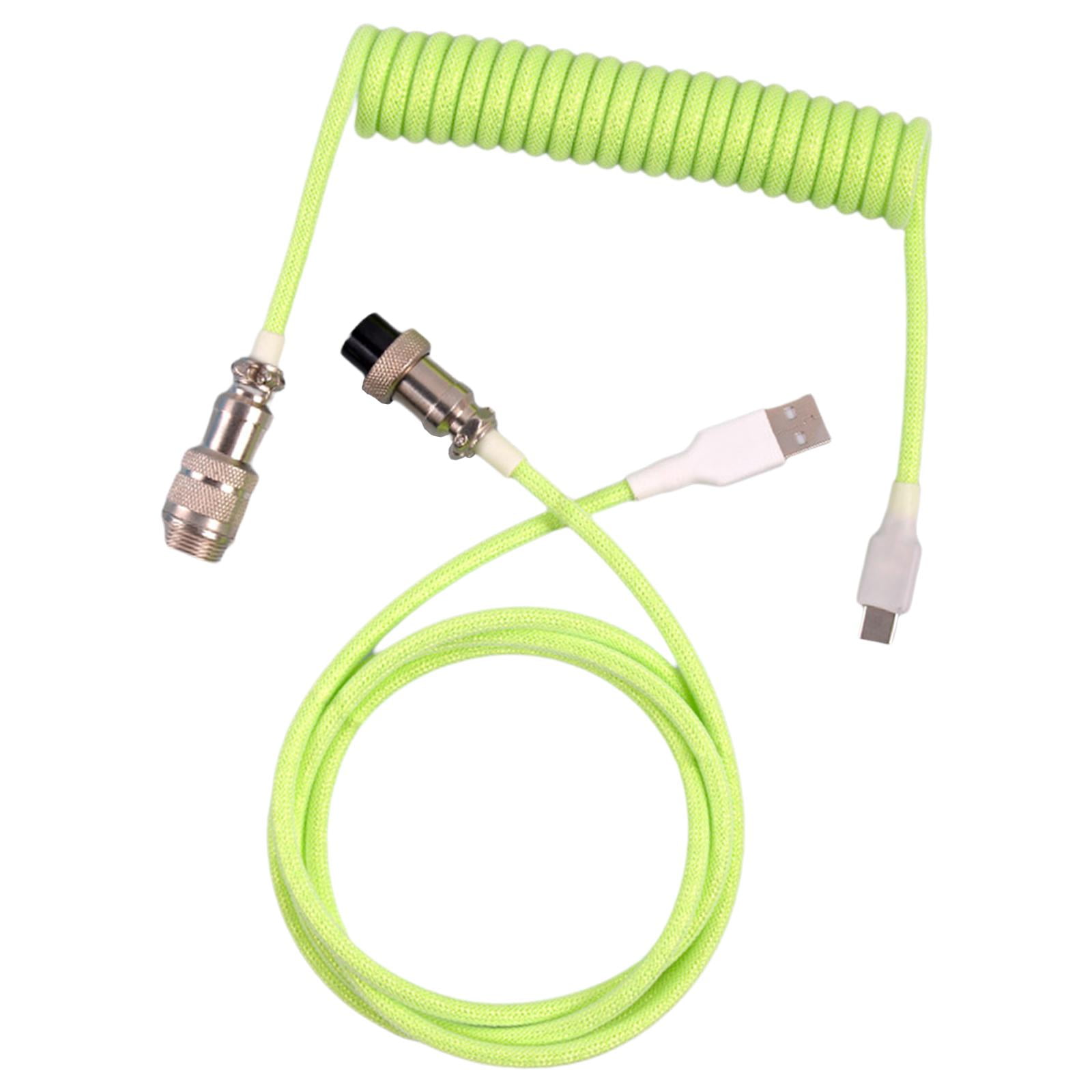 USB Cable Cable Fast Charge Detachable for Mechanical Keyboard Green ...