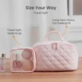 2026 Upgraded Travel Makeup Bag for Women, Wide Open Lay-Flat Cosmetic ...