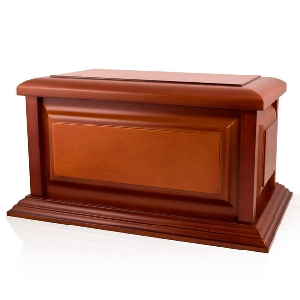 Perfect Memorials Large Traditional Cherry Wood Cremation Urn - Walmart ...