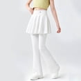 AINIYS Girls Kids Skirt Layered Flare Pants Elastic Waist Cute Trousers ...