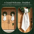 2-Pack White Scalloped Wreath Sashes for Front Door, Ruffle Wreath ...