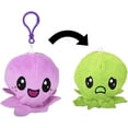 Reversible Mood Plushie - Set of 2 Octopus Animal Stuffed Toy, Happy ...