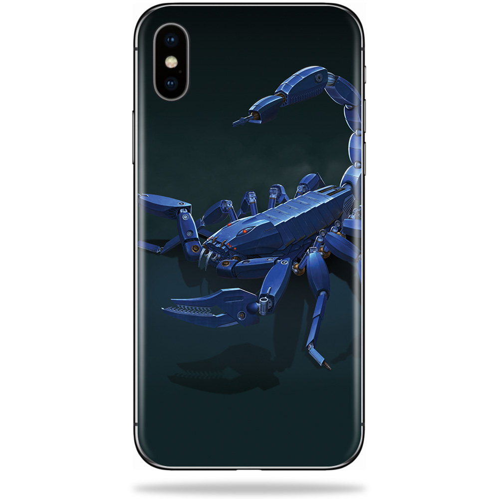 Skin Decal Wrap Compatible With Apple iPhone X Sticker Design Metal ...