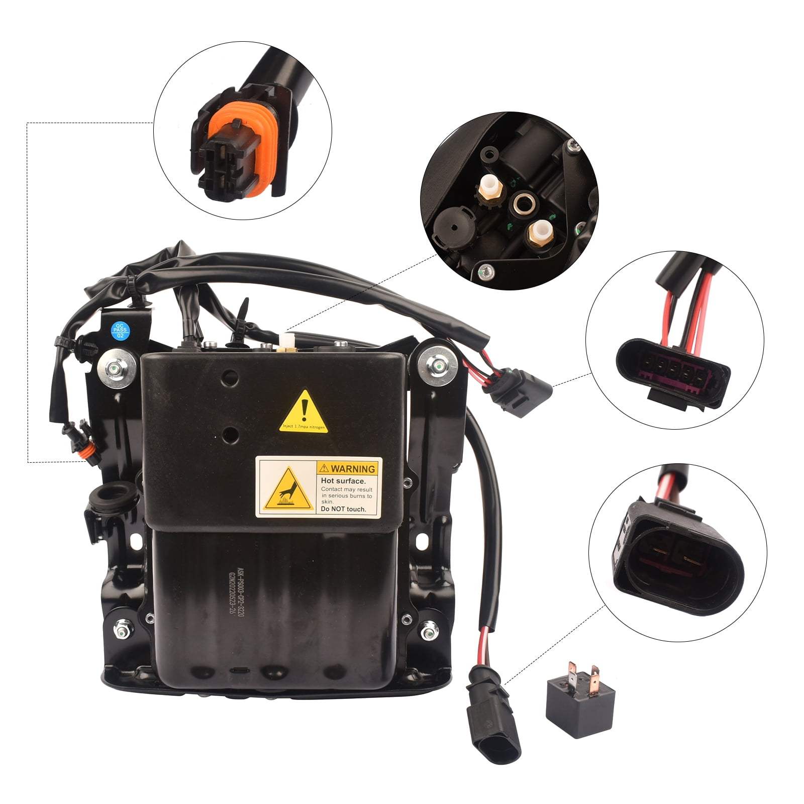 Air Suspension Compressor Pump & Housing for Porsche Panamera 970 3.0L ...