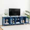 Sesslife Modern 71” TV Stand for TVs up to 80 inches, Glass Door ...