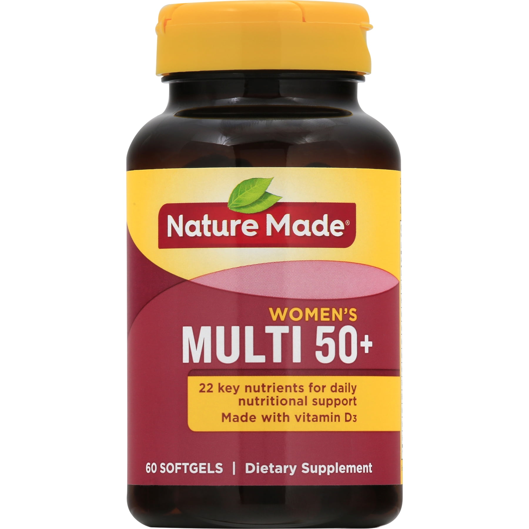 Nature Made Multi 50+, Women’s, Softgels, Bottle, 60.0 CT - Walmart.com