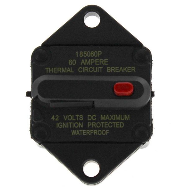 Bussman Boat Circuit Breaker 185060P | 60 Amp Panel Mount - Walmart.com