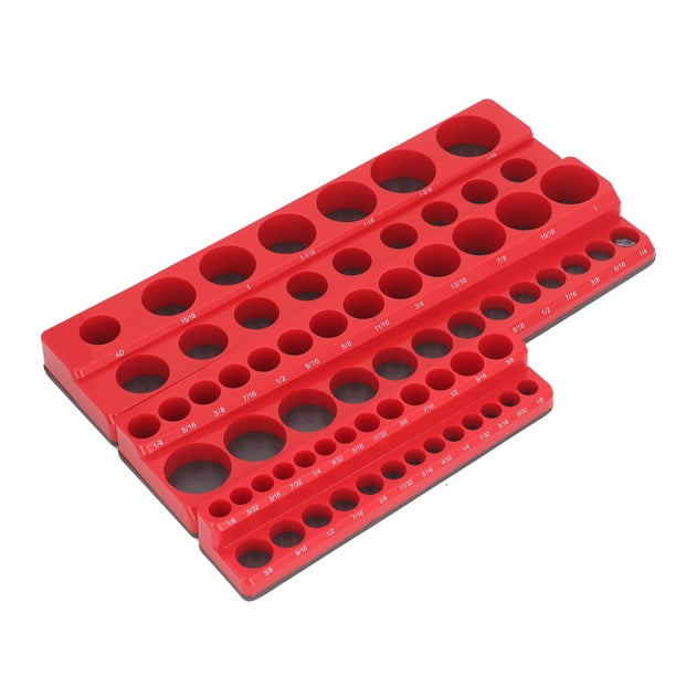 Socket Storage Tray, 3PCS 68 Pieces Capacity Socket Holder For 1/4 3/8 ...