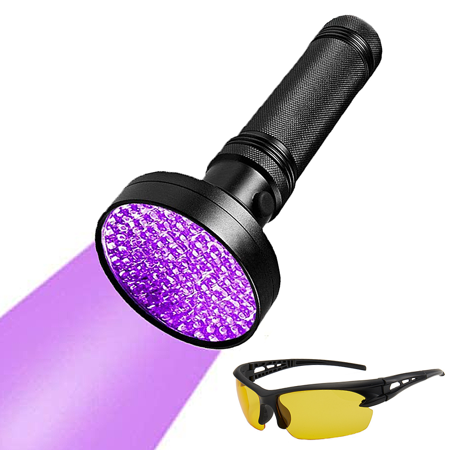 JOYWE 100 LED Ultraviolet Detector Flashlight Used to Check Pet Urine ...