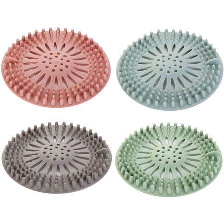 Bail Shower Drain Covers,Silicone Tube Drain Hair Catcher Stopper for ...