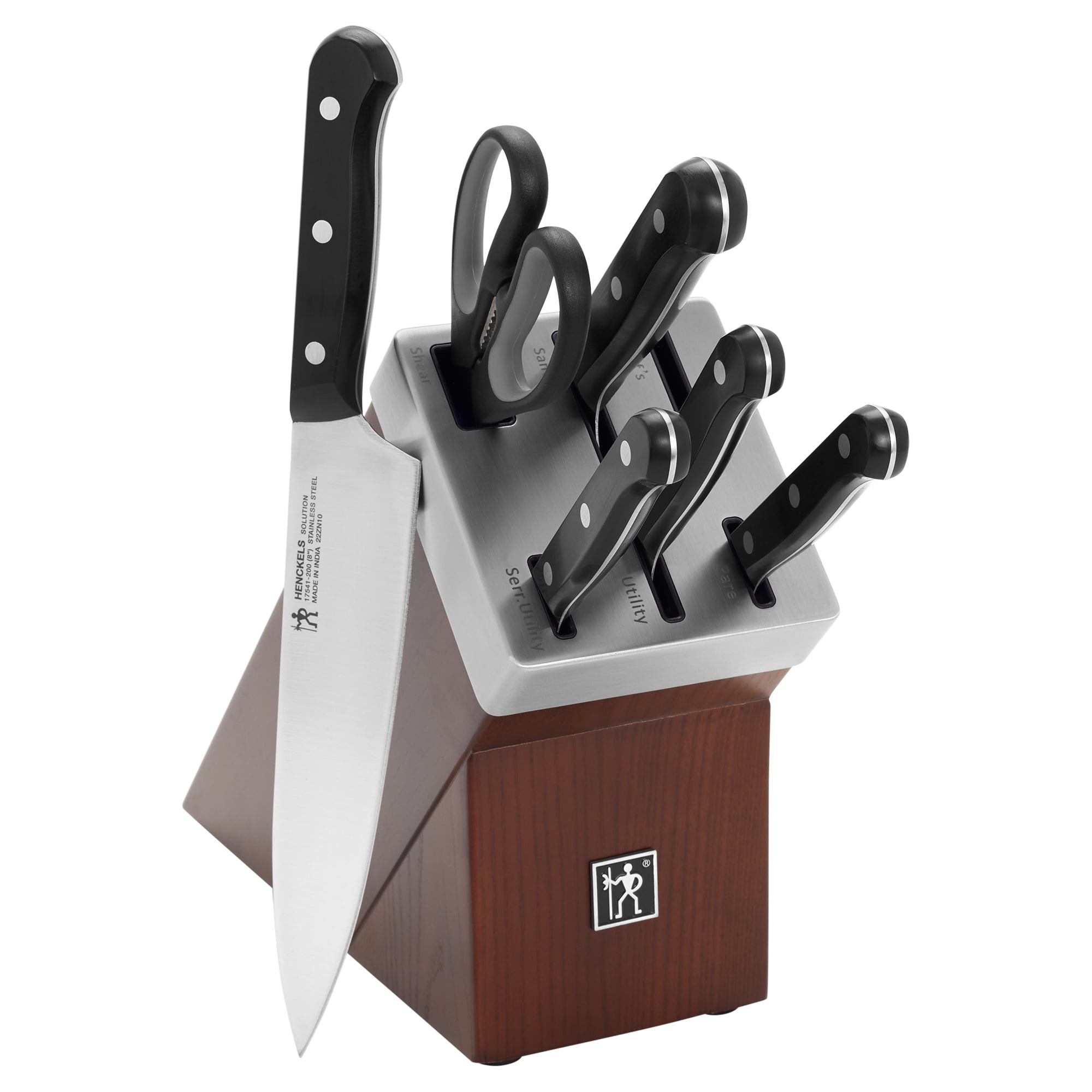 Henckels Solution 7-pc Self-Sharpening Knife Block Set - Walmart.com