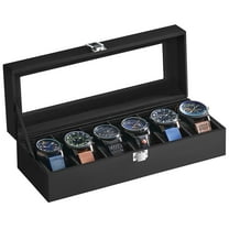 NEX 6 Slot Watch Organizer for Men & Women, Jewelry Storage with Key ...