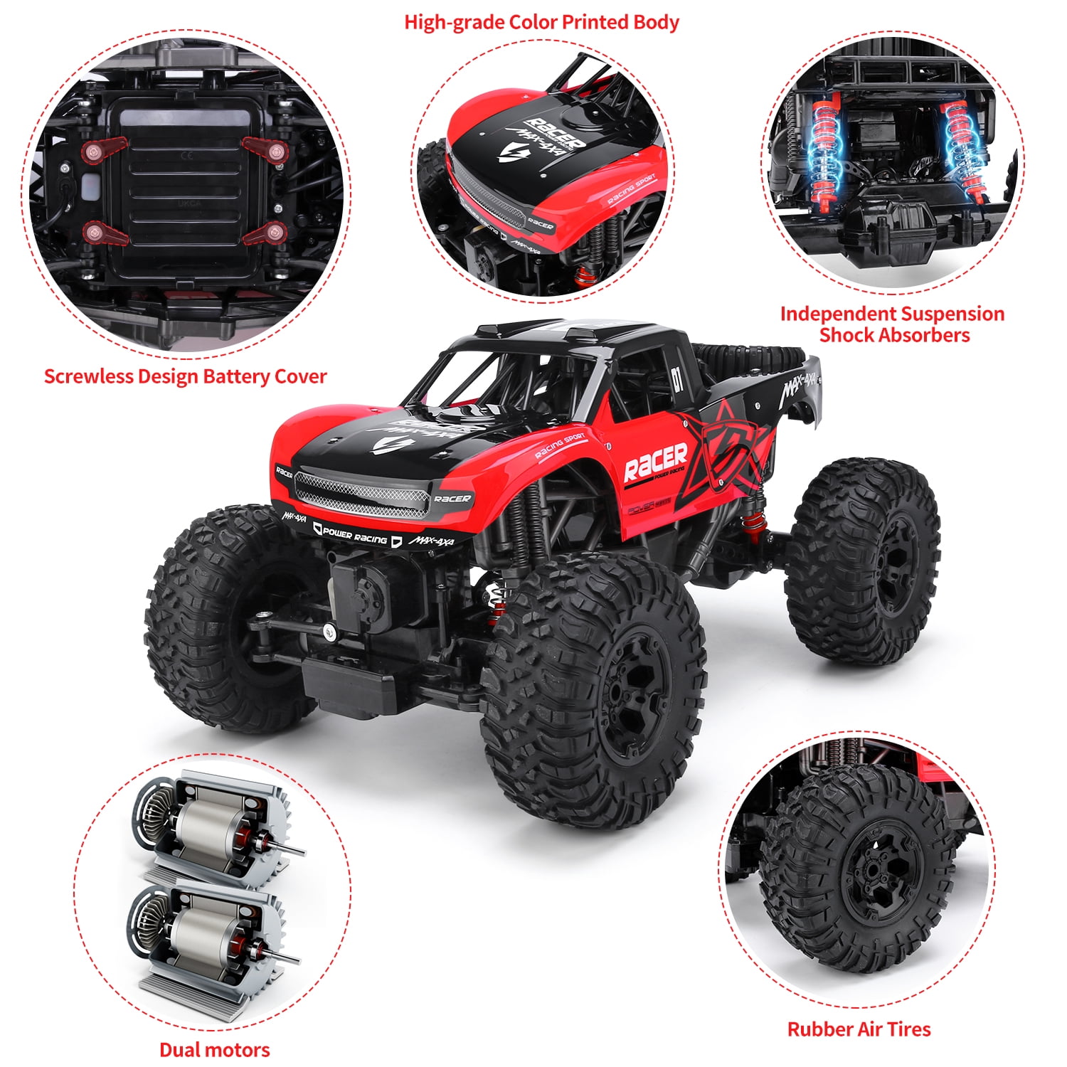 Buy JJRC Q96 35cm Big RC Car 1:12 Scale 4WD Off-Road Remote Control ...