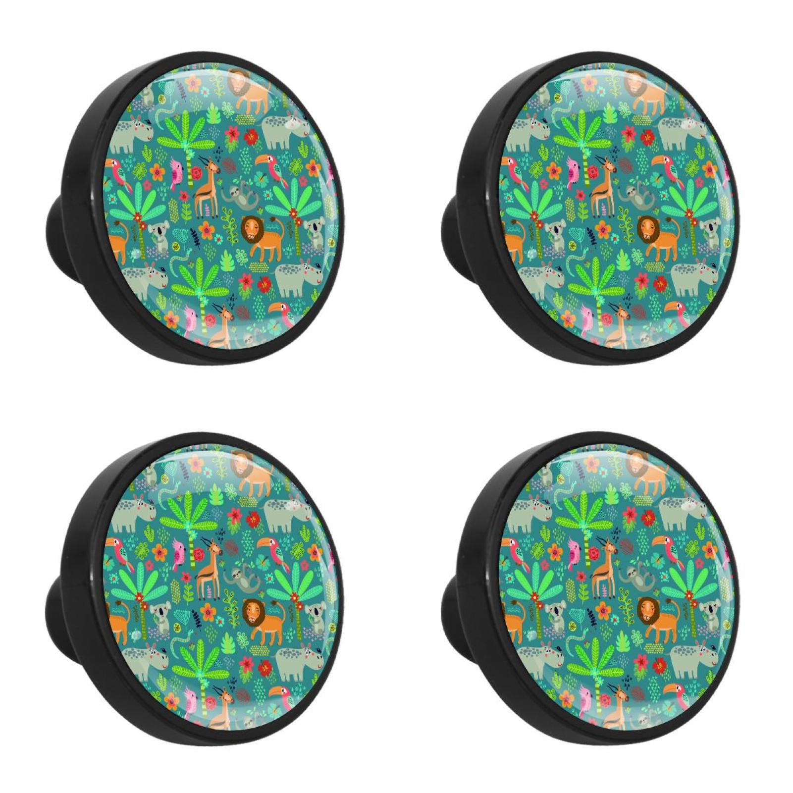 4 Pcs Jungle Animals Knobs for Kitchen Cabinet Cupboard Dresser ...