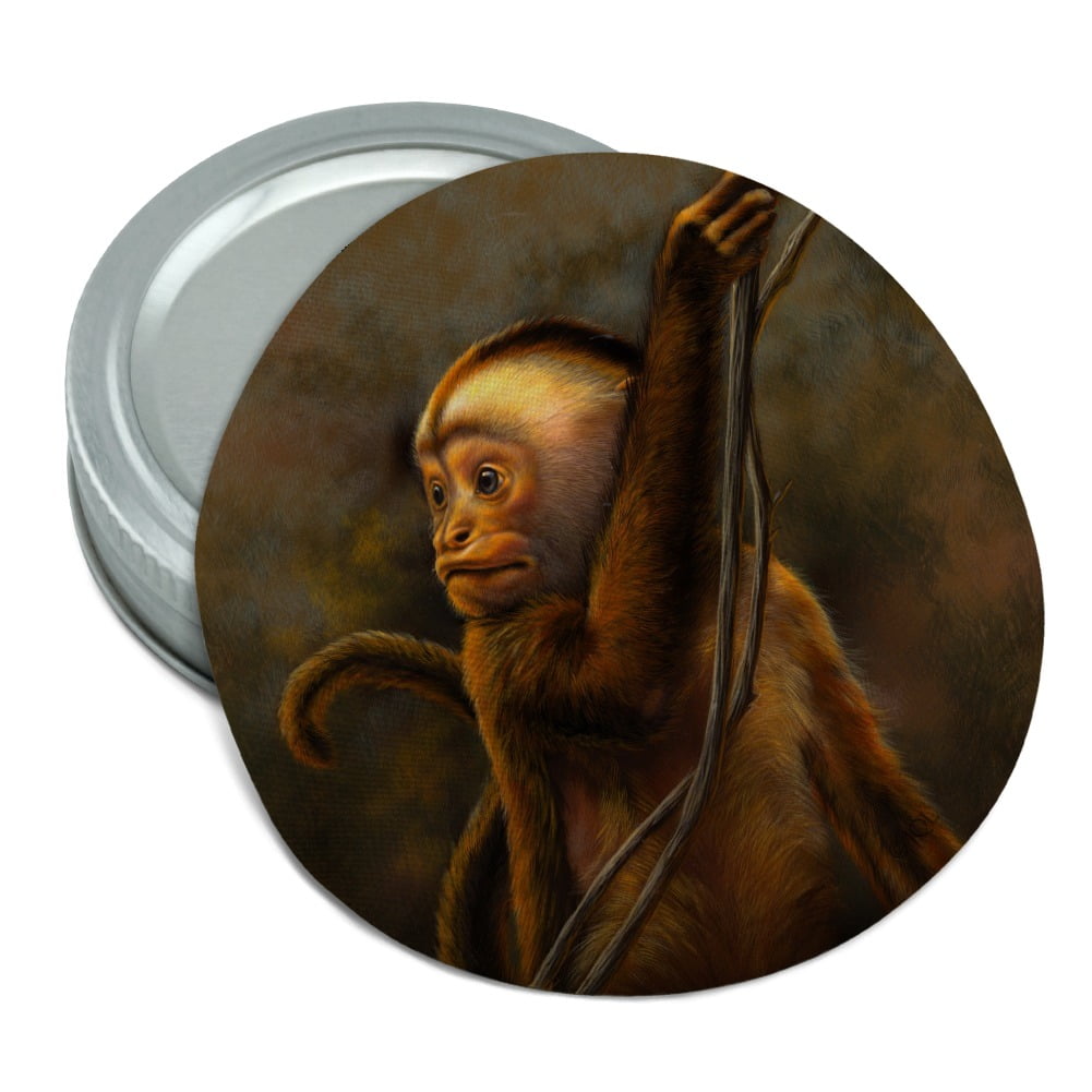 Capuchin Monkey Organ Grinder Round Rubber Non-Slip Jar Gripper Lid ...