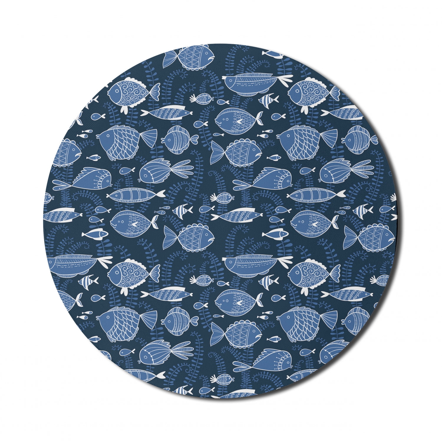 Ocean Mouse Pad for Computers, Sealife Marine Navy Image Tropic Fish ...