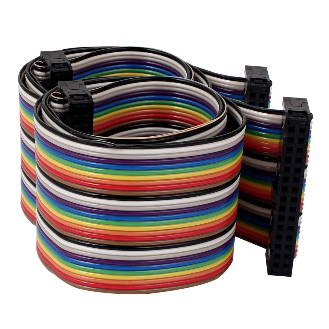 50cm 30 Pin 30 Way F/F Connector IDC Flat Rainbow Color Ribbon Cable ...