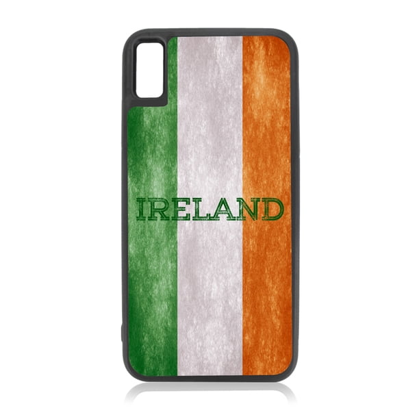 Flag Ireland Waving Irish Flag Shamrock Design Black Rubber Case for ...