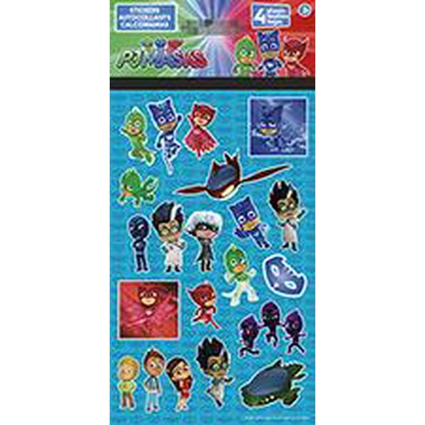 PJ Masks Standard Sticker - 4 sheet - Walmart.com - Walmart.com
