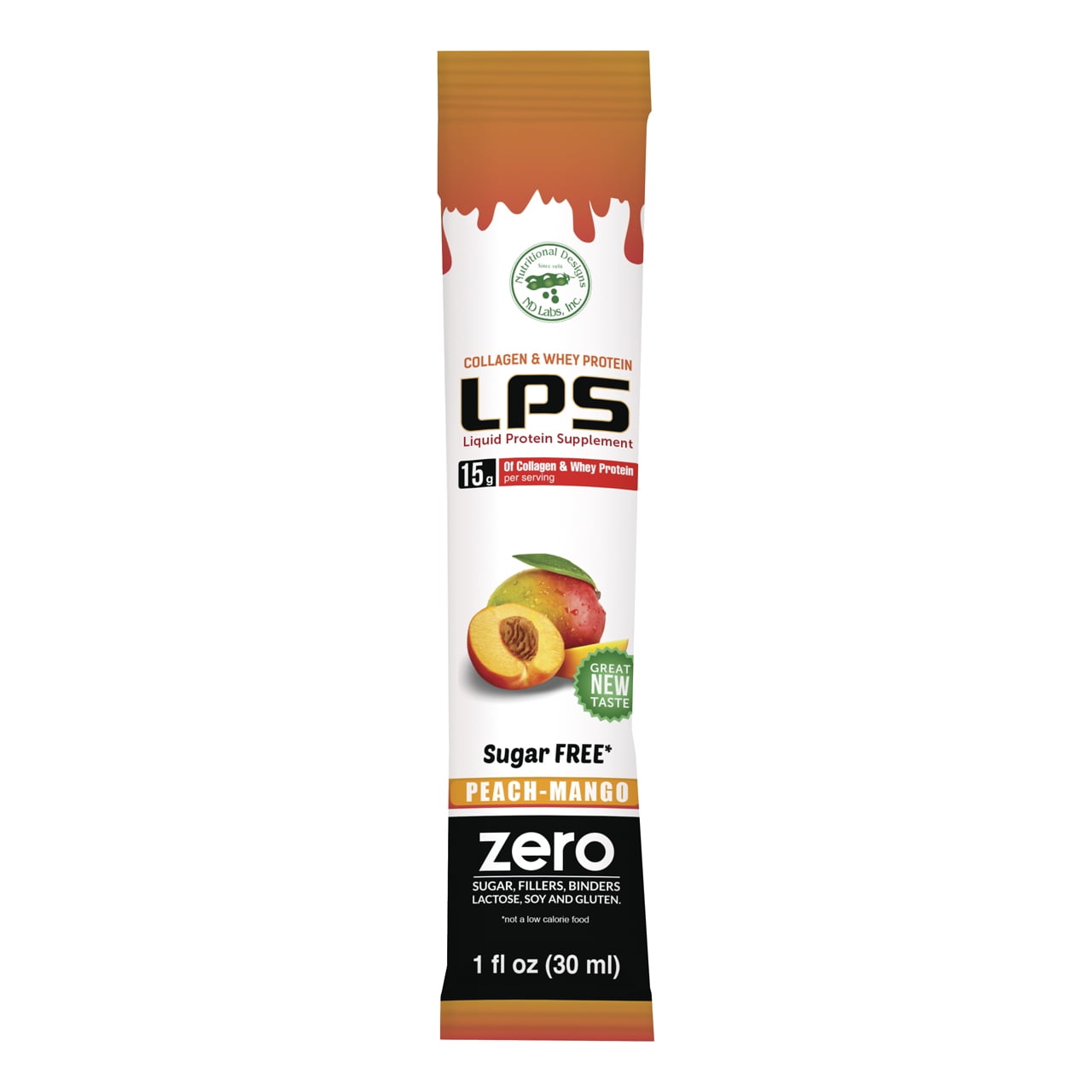 LPS Sugar Free Collagen & Whey Liquid Protein Supplement by Nutritional ...