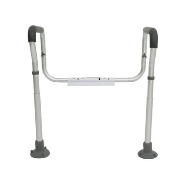 Toilet Safety Frame with Adjustable Rails and Grab for Elderly, Easy to Install Bathroom Safety ...