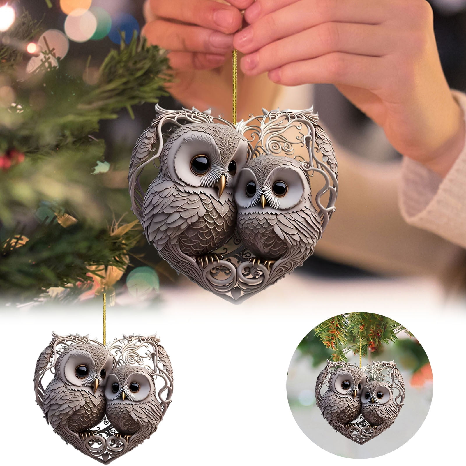 Click here for Vivavault 2d Acrylic Pendant Owl Print For Home Pa... prices