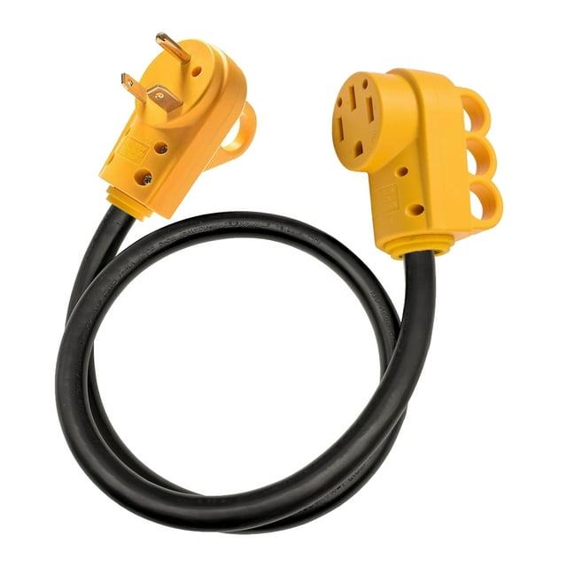 3-Prong 30A to 50A RV Power Adapter (NEMA TT-30P to NEMA 14-50R ...