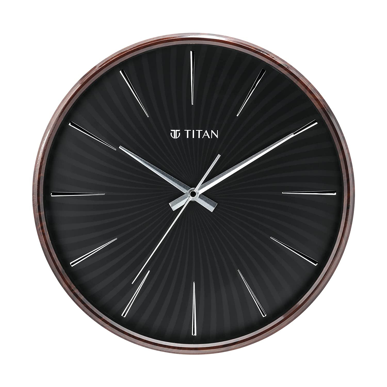 Titan Contemporary Plastic Wall Clock with Spiral Patterned Dial (32 ...