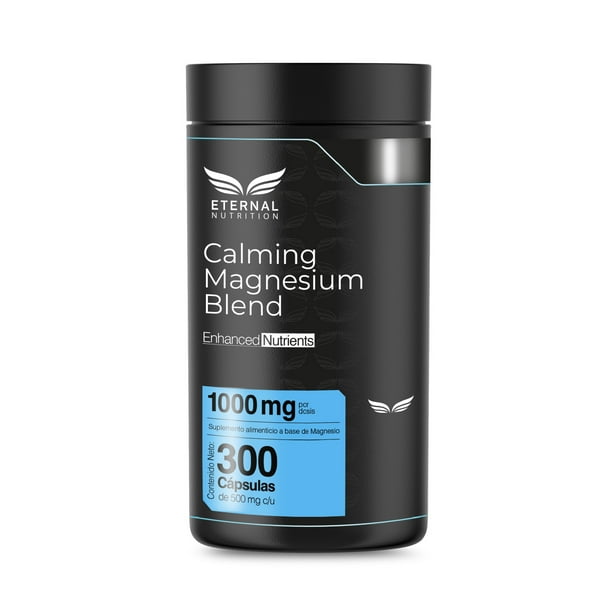 CALMING MAGNESIUM BLEND 300 cápsulas (1000mg por porción) Citrato de ...