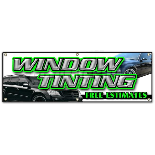 SignMission 24 x 72 in. Window Tinting Free Estimates Banner Sign ...