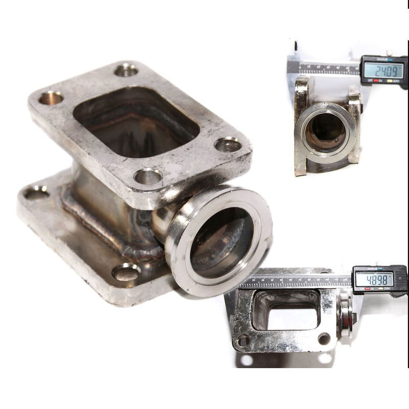 T3 to T4 Turbo Manifold Flange Adapter Conversion w/38mm VBAND ...