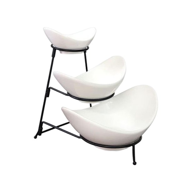 3 Tier Serving Bowl Set Serving Tray Rack Kitchen Display Tray Rack 3 ...