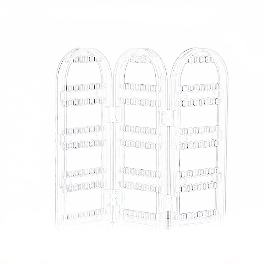 OUNONA Earring Holder Folding Plastic Stand Ear Stud Display Screen for ...