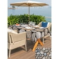Cobblestones Rectangle Outdoor Tablecloth with Umbrella Hole Stone ...
