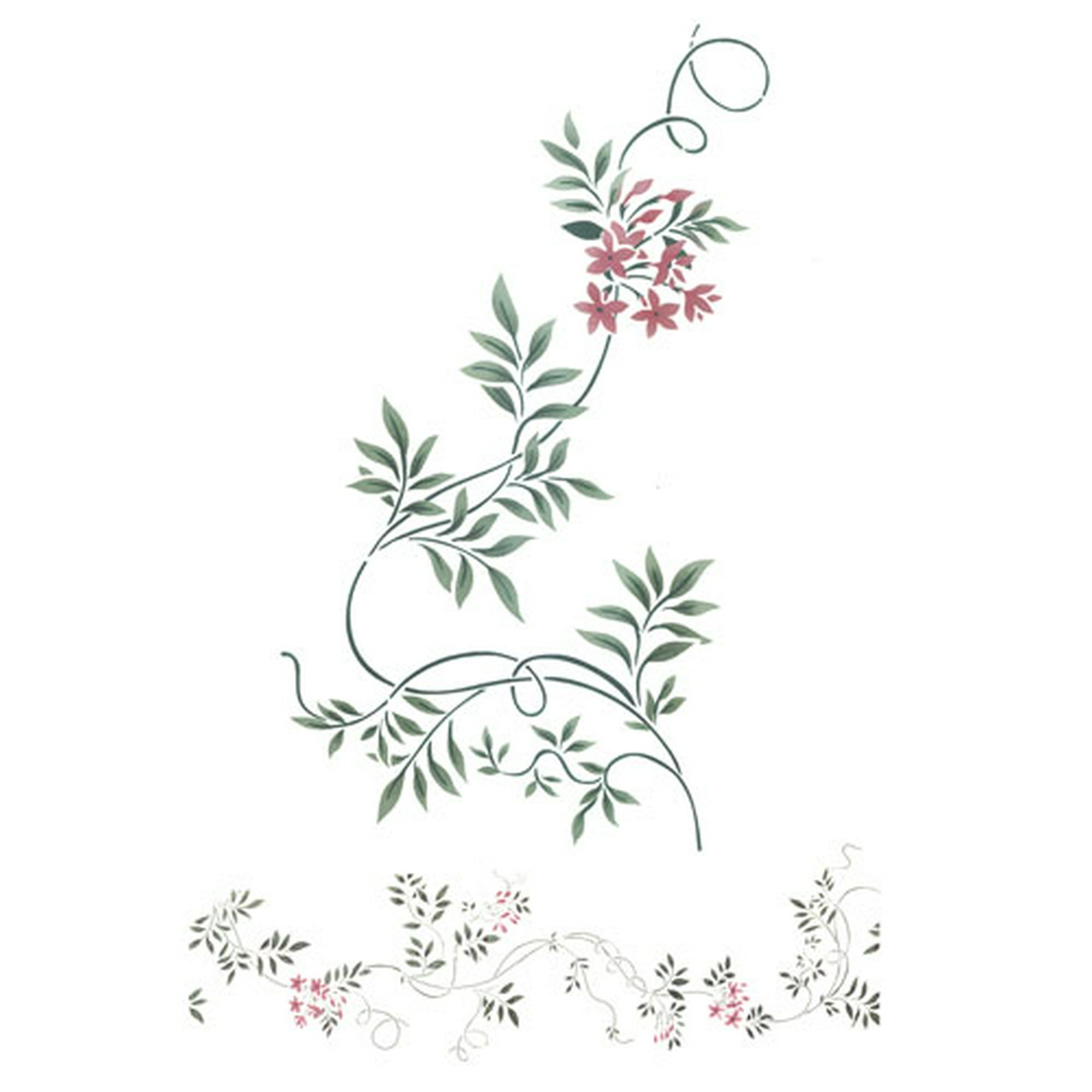 Vines Border Wall Stencils