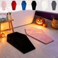 Bath Mat,19.6x31.4in Toilet Rug Coffin Shaped Craft,Absorbent Non Slip ...